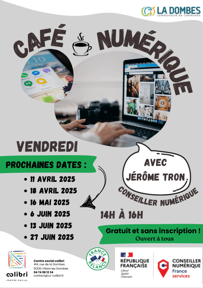 Le café numérique au centre social Colibri