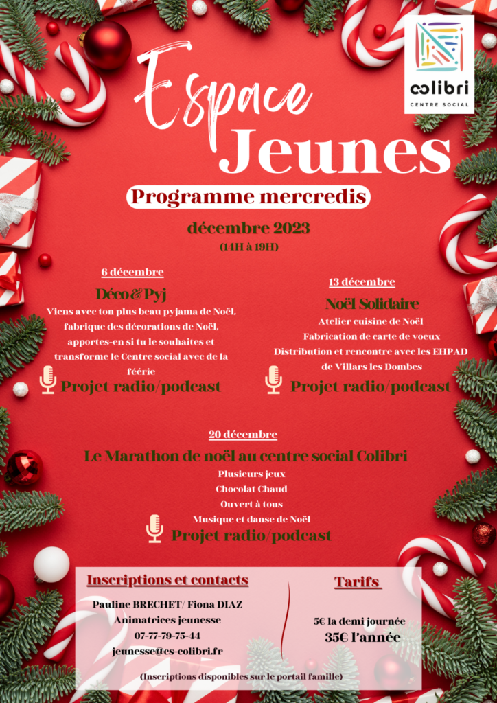 Les mercredis de l'Espace Jeunes - Colibri